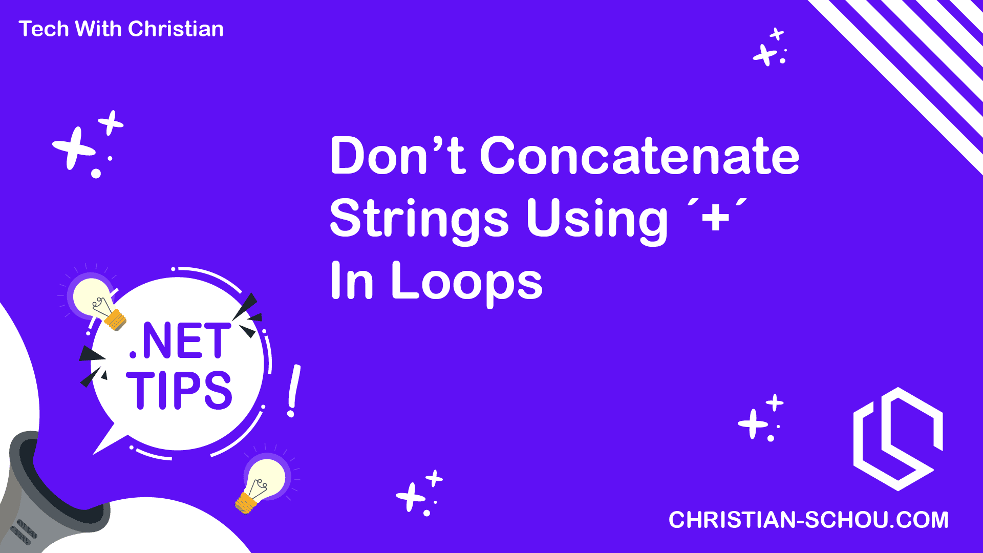 Why You Shouldn't Concatenate Strings Using Why You Shouldn't Concatenate Strings Using