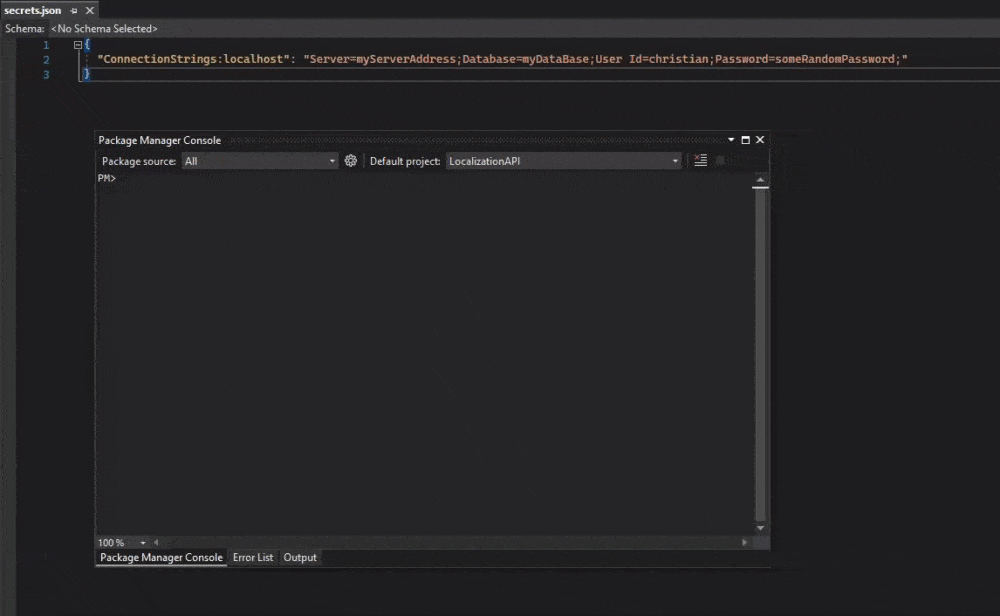 What are user secrets and how to use them in ASP.NET Core
